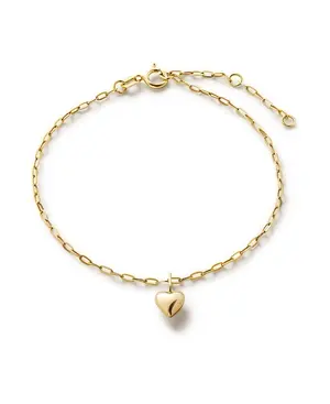 ANA LUISA 10k Heart Charm Bracelet - Gold