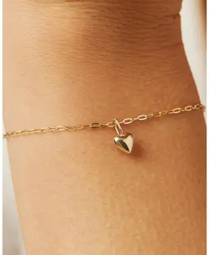 ANA LUISA 10k Heart Charm Bracelet
