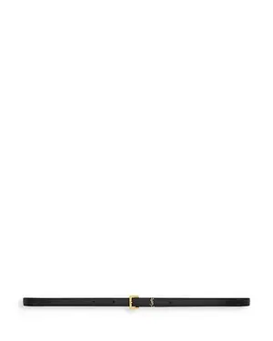 Saint Laurent Cassandre Extra Thin Belt - Black