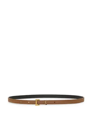 Saint Laurent Cassandre Extra Thin Belt - Ginger Bread