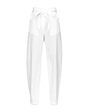 Pinko Barrel Leg Linen Trousers