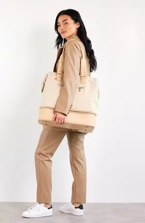 BEIS The Convertible Mini Weekend Travel Bag - Beige