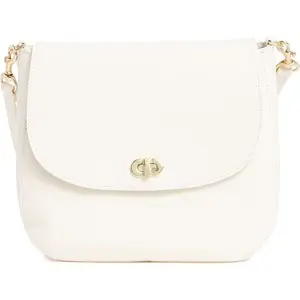 Clare V. Louis Leather Crossbody Bag - Cream Veg