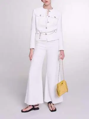 Maje Tweed Jacket - Ecru