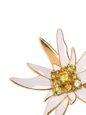Bally Edelweiss Crystal-embellished Brooch
