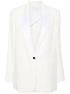 FORTE_FORTE Single-breasted Linen Blazer