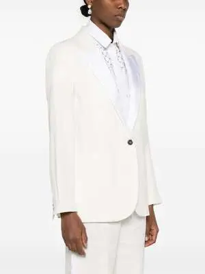 FORTE_FORTE Single-breasted Linen Blazer