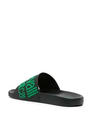 Just Cavalli Logo-embossed Slides - Black