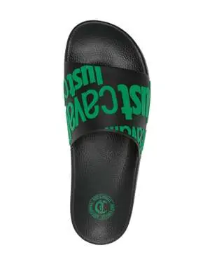 Just Cavalli Logo-embossed Slides - Black