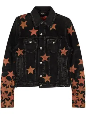 Amiri Chemist Star-appliqué Denim Jacket - Black