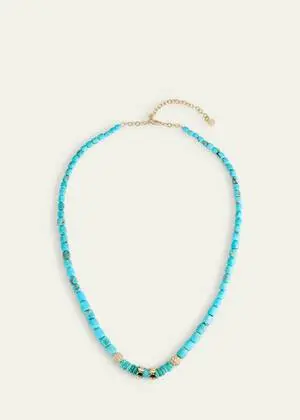 SYDNEY EVAN Turquoise And Diamond Necklace