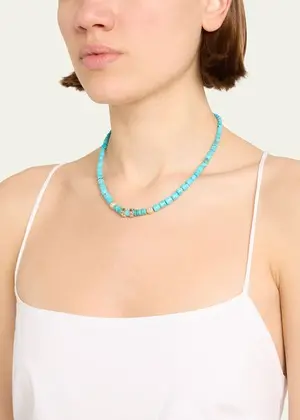 SYDNEY EVAN Turquoise And Diamond Necklace