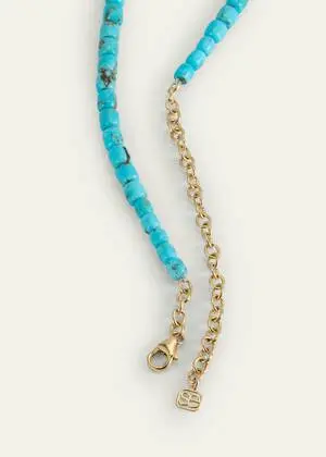 SYDNEY EVAN Turquoise And Diamond Necklace