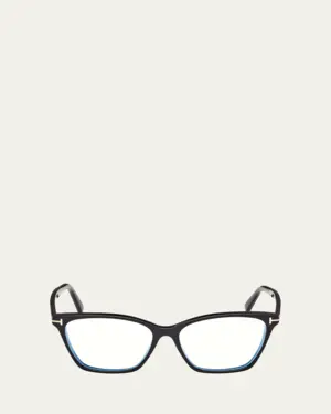 TOM FORD Blue Light Blocking Cat-eye Eyeglasses - Sblk