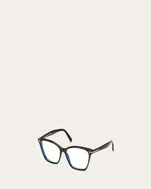 TOM FORD Blue Light Blocking Cat-eye Eyeglasses - Sblk