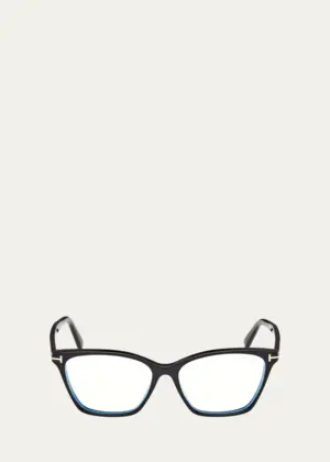 TOM FORD Blue Light Blocking Cat-eye Eyeglasses - Sblk