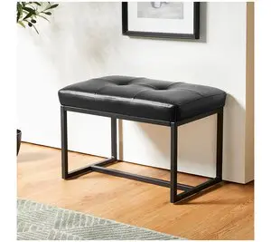 GLITZHOME Modern Leatherette Accent Stool - One-color