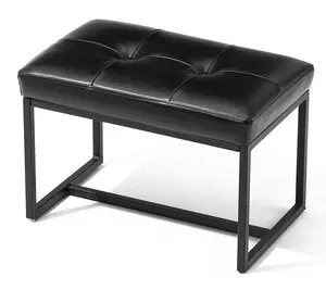 GLITZHOME Modern Leatherette Accent Stool