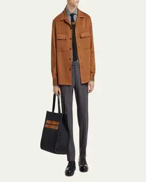 Zegna High Performance Flat-front Trousers