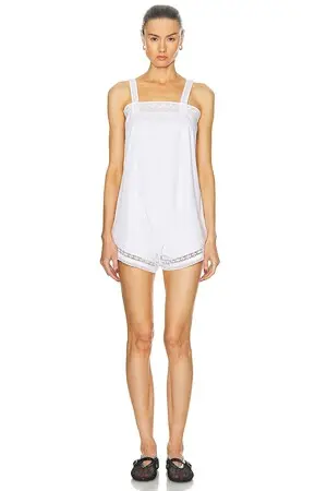 BODE Convertible Teddy Romper - White