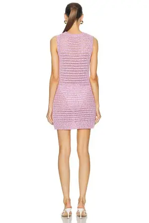 Matthew Bruch Knit Mesh Mini Dress