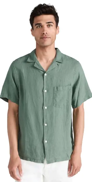 Men's Green Camp Collar Shirts