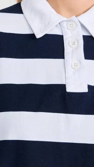 Stateside Rugby Stripe Short Sleeve Boxy Polo
