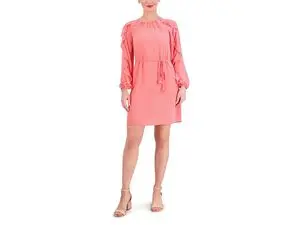 Vince Camuto Chiffon Float Dress In Coral - 65% Off | Editorialist