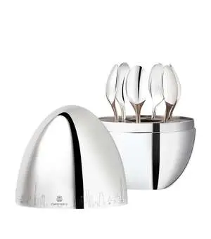 Christofle Mood Shanghai 6-piece Espresso Spoon Canteen - Silver