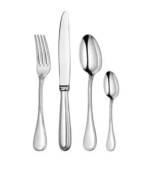Christofle Perles -plated 24-piece Cutlery Set - Silver