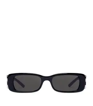 Balenciaga Dynasty Rectangle Sunglasses - Black