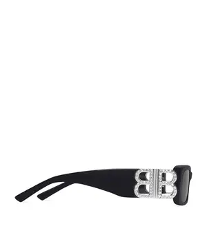 Balenciaga Dynasty Rectangle Sunglasses - Black