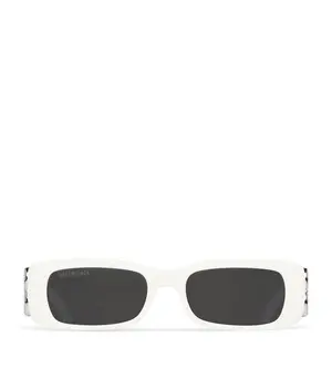 Balenciaga Dynasty Rectangle Sunglasses - White