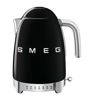SMEG 50s Style Variable Temperature Control Kettle - Black
