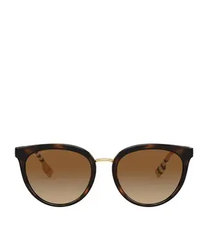 Burberry Tortoiseshell Round Sunglasses - Brown