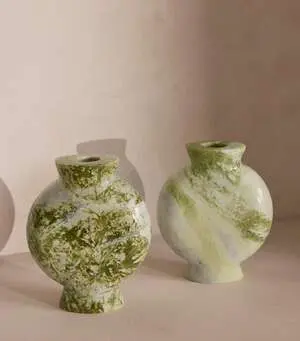SOHO HOME Marble Sesso Vase - Green