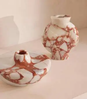 SOHO HOME Marble Sesso Vase - Red