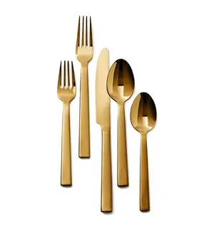 Ralph Lauren Stainless Steel Academy 5-piece Cutlery Set - Gold