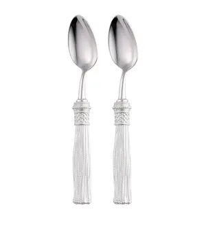 Christofle Pompon -plated 2-piece Coffee Spoon Set - Silver