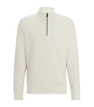 BOSS Cotton-blend Zip-up Sweater