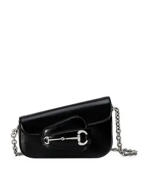 Gucci Mini Leather Asymmetric Horsebit 1955 Shoulder Bag