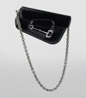 Gucci Mini Leather Asymmetric Horsebit 1955 Shoulder Bag