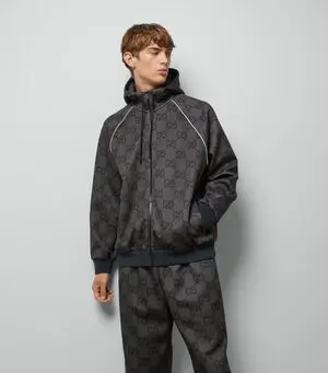 Gucci Jumbo Gg Hooded Jacket