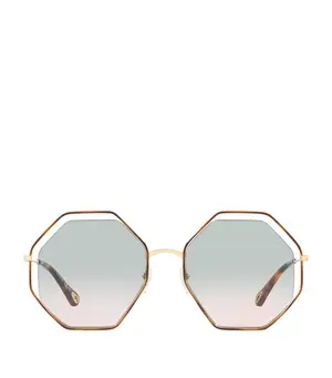 Chloé Poppy Octagonal Sunglasses - Black