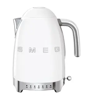 SMEG 50s Style Variable Temperature Control Kettle - White