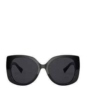 Versace Rectangular Medusa Sunglasses - Black