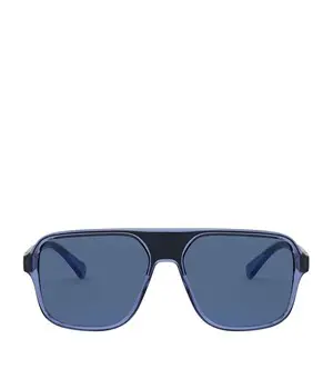 Dolce & Gabbana Step Injection Square Sunglasses - Blue