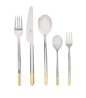 VILLEROY & BOCH Partially Gold-plated Ella 30-piece Cutlery Set - Silver