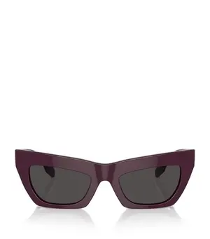 Burberry Acetate Cat-Eye Sunglasses Red