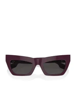 Burberry Acetate Cat-eye Sunglasses - Red